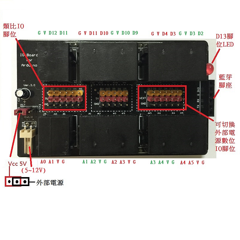 S4A IO Board 擴展板 – Motoduino